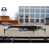 China 20ft Adjustable Tiny House Trailer with Double Axle and Extendable Outrigger for Mobile Home Foundation for sale