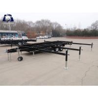China 20ft Adjustable Tiny House Trailer with Double Axle and Extendable Outrigger for Mobile Home Foundation for sale