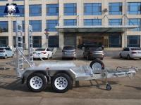 China 8x5 Double Axle Hot Dip Galvanized Excavator Trailer 3000kg ATM Heavy Duty Flatbed for sale