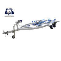 China 1500kg ATM Hot-Dip Galvanized Dual Axle Boat Trailer 6800mm with LED Lighting for sale