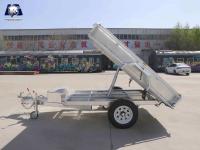 China 8x5 Hydraulic Tipper Trailer 1800kg ATM Hot-Dip Galvanized with Impact and Butterfly Brake for sale