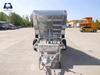 China 8x5 Hydraulic Tipper Trailer 1800kg ATM Hot-Dip Galvanized with Impact and Butterfly Brake for sale