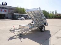 China 8x5 Hydraulic Tipper Trailer 1800kg ATM Hot-Dip Galvanized with Impact and Butterfly Brake for sale