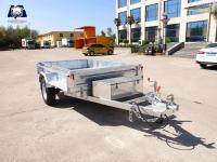 China 8x5 Hydraulic Tipper Trailer 1800kg ATM Hot-Dip Galvanized with Impact and Butterfly Brake for sale
