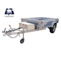China 8x5 Hydraulic Tipper Trailer 1800kg ATM Hot-Dip Galvanized with Impact and Butterfly Brake for sale