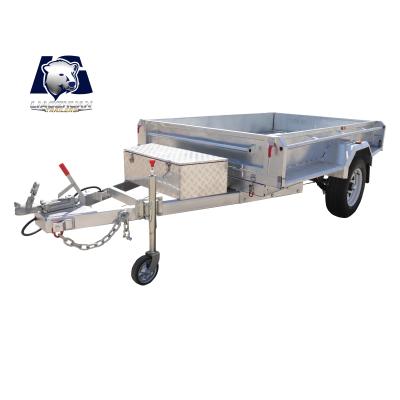 China 8x5 Hydraulic Tipper Trailer 1800kg ATM Hot-Dip Galvanized with Impact and Butterfly Brake for sale