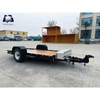 China Single-Axis Hydraulic Equipment Trailer 3200kg ATM 3660x1500mm Wood Deck Electromagnetic Brake for sale