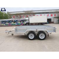 China 3000kg Hot-Dip Galvanized Hydraulic Tipper Trailer 10x5 Electric Brake Heavy Duty for sale