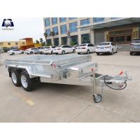 China 3000kg Hot-Dip Galvanized Hydraulic Tipper Trailer 10x5 Electric Brake Heavy Duty for sale