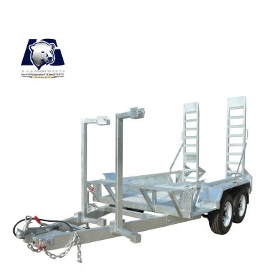 China 9x5 3500kg Hot-Dip Galvanised Tandem Axle Trailer with Electric Brakes and Loading Ramps for sale