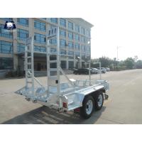 China 9x5 3500kg Hot-Dip Galvanised Tandem Axle Trailer with Electric Brakes and Loading Ramps for sale