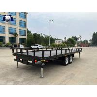 China 4500kg ATM Dual-Axis Flatbed Trailer 6058x2438mm with Electric Brakes Heavy Duty Hauling for sale