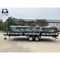 China 4500kg ATM Dual-Axis Flatbed Trailer 6058x2438mm with Electric Brakes Heavy Duty Hauling for sale