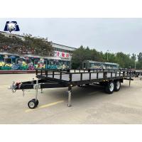 China 4500kg ATM Dual-Axis Flatbed Trailer 6058x2438mm with Electric Brakes Heavy Duty Hauling for sale