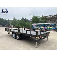 China 4500kg ATM Dual-Axis Flatbed Trailer 6058x2438mm with Electric Brakes Heavy Duty Hauling for sale