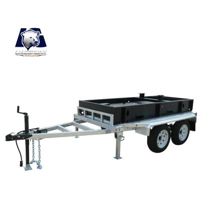 China Dual Axle 2000kg Load Hot Dip Galvanized Generator Trailer with 10 Inch Electric Brakes for Mobile Power for sale