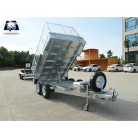 China Heavy Duty 10x5 Hot Dip Galvanized Hydraulic Tipping Trailer 3500kg ATM Dual Electric Brake for sale