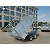 China Heavy Duty 10x5 Hot Dip Galvanized Hydraulic Tipping Trailer 3500kg ATM Dual Electric Brake for sale