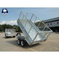 China Heavy Duty 10x5 Hot Dip Galvanized Hydraulic Tipping Trailer 3500kg ATM Dual Electric Brake for sale