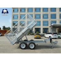 China Heavy Duty 10x5 Hot Dip Galvanized Hydraulic Tipping Trailer 3500kg ATM Dual Electric Brake for sale