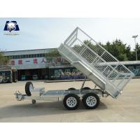 China Heavy Duty 10x5 Hot Dip Galvanized Hydraulic Tipping Trailer 3500kg ATM Dual Electric Brake for sale