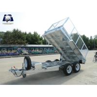 China Heavy Duty 10x5 Hot Dip Galvanized Hydraulic Tipping Trailer 3500kg ATM Dual Electric Brake for sale