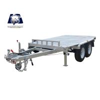 China Hot Dip Galvanized Dual Axle Generator Trailer ATM2000kg Fully Welded Tandem Axle Generator Chassis Trailer With Electric Brakes for sale