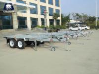 China Hot Dip Galvanized Dual Axle Generator Trailer ATM2000kg Fully Welded Tandem Axle Generator Chassis Trailer With Electric Brakes for sale