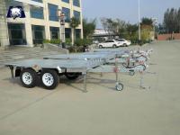 China Hot Dip Galvanized Dual Axle Generator Trailer ATM2000kg Fully Welded Tandem Axle Generator Chassis Trailer With Electric Brakes for sale