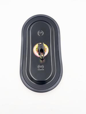 China Universal Elliptical Rearview Mirror for Excavators - 31cm x 15.5cm Black Construction Equipment Safety Part for sale
