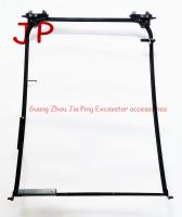 China Hitachi ZAX200 ZAX240 ZAX360 ZAX330-3 Excavator Cockpit Front Glass Frame - Black Aluminum Construction for sale