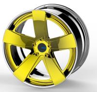 China Gold Polish Center 2 Piece Forged Wheel  For Audi BMW Benz for sale