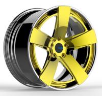 China Gold Polish Center 2 Piece Forged Wheel  For Audi BMW Benz for sale