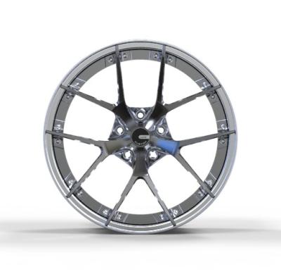 China ET20 22 Inch 3 Piece Wheels Step Lip Deep Concave Wheels 5x112 for sale