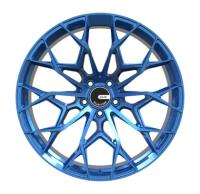 China PCD 5-112 3 Piece Wheels 18 Inch Blue Custom 3 Piece Rims for sale