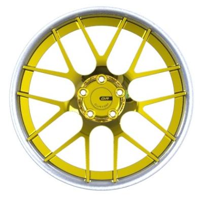China Brushed Gold Three Piece Forged Wheels 6061 T6 19 Inch 5x114 3 Piece Wheels for sale
