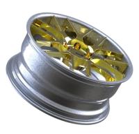 China Brushed Gold Three Piece Forged Wheels 6061 T6 19 Inch 5x114 3 Piece Wheels for sale