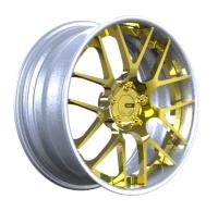 China Brushed Gold Three Piece Forged Wheels 6061 T6 19 Inch 5x114 3 Piece Wheels for sale