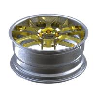 China Brushed Gold Three Piece Forged Wheels 6061 T6 19 Inch 5x114 3 Piece Wheels for sale