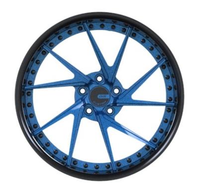 China Brushed Blue 22 Inch Forged Wheels for sale
