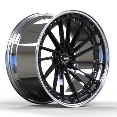 China HUB 66.5mm 2 Piece Forged Wheels 21 Inch 5x112 Deep Concave for sale