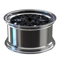 China 2 Piece 22 Inch Deep Dish Rims Wheels Gloss Black ET30 5x130 PCD for sale