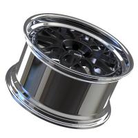 China 2 Piece 22 Inch Deep Dish Rims Wheels Gloss Black ET30 5x130 PCD for sale