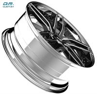 China ET30 Forged Polished Aluminum Wheels 2 Piece 17 Inch 5x130 PCD for sale