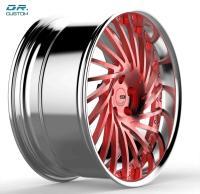 China Brushed Red Three Piece Forged Wheels ET45 3 Piece Chrome Wheels for sale