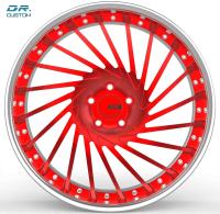 China Brushed Red Three Piece Forged Wheels ET45 3 Piece Chrome Wheels for sale