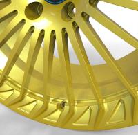 China Brushed Gold Racing Forged Wheels ET45 22 Inch Aluminum Rims for sale