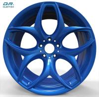 China PCD 5-120 Forged Auto Wheels 22 Inch 6061 T6 Blue For BMW for sale