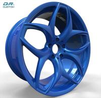 China PCD 5-120 Forged Auto Wheels 22 Inch 6061 T6 Blue For BMW for sale