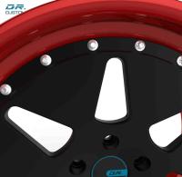 China 23 Inch Deep Dish Forged Wheels Rims PCD 5-139.7 Brushed Red for sale